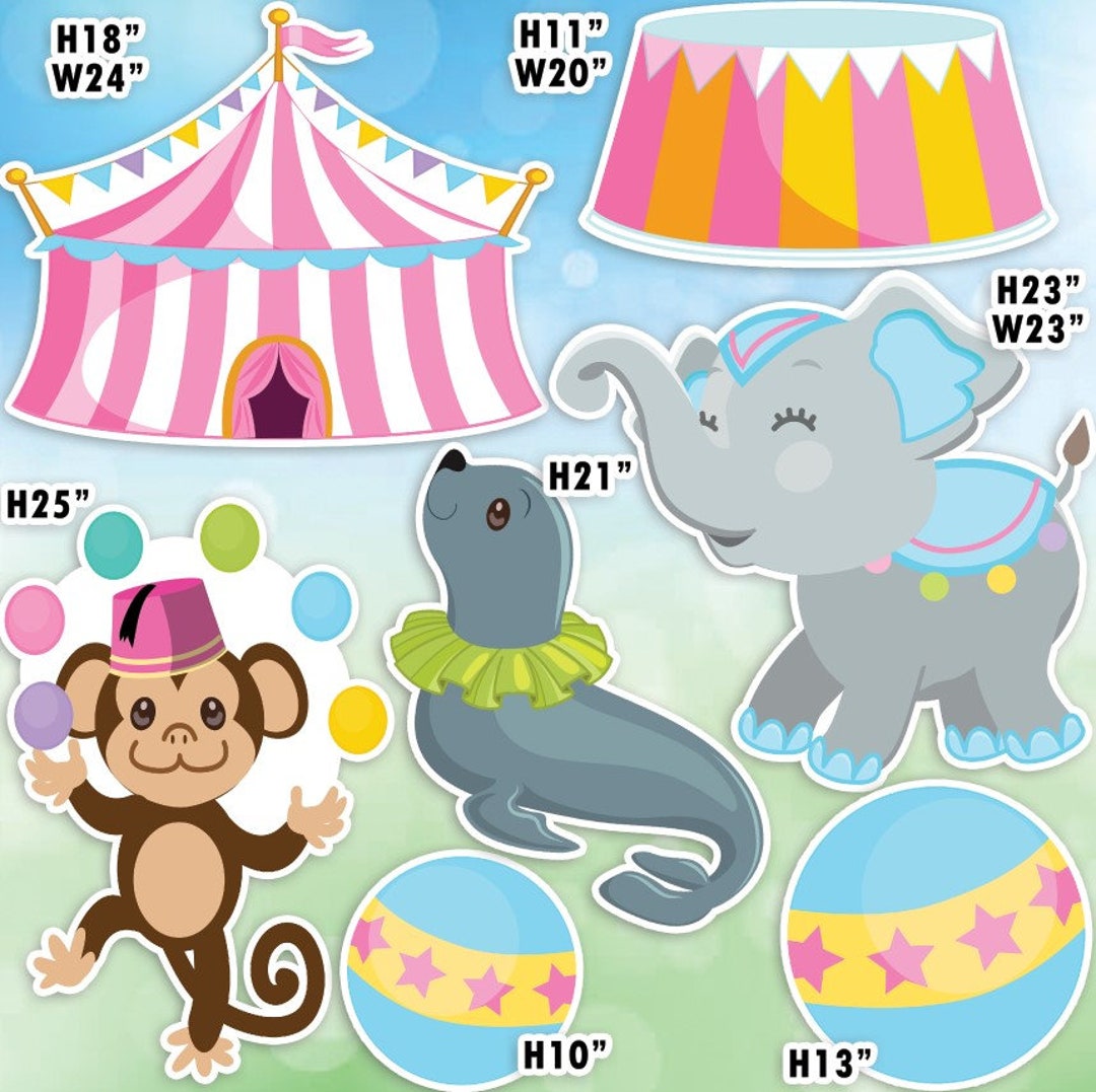 UP2521HS Circus Carnival Custom Order Coroplast Cutouts Props Party ...