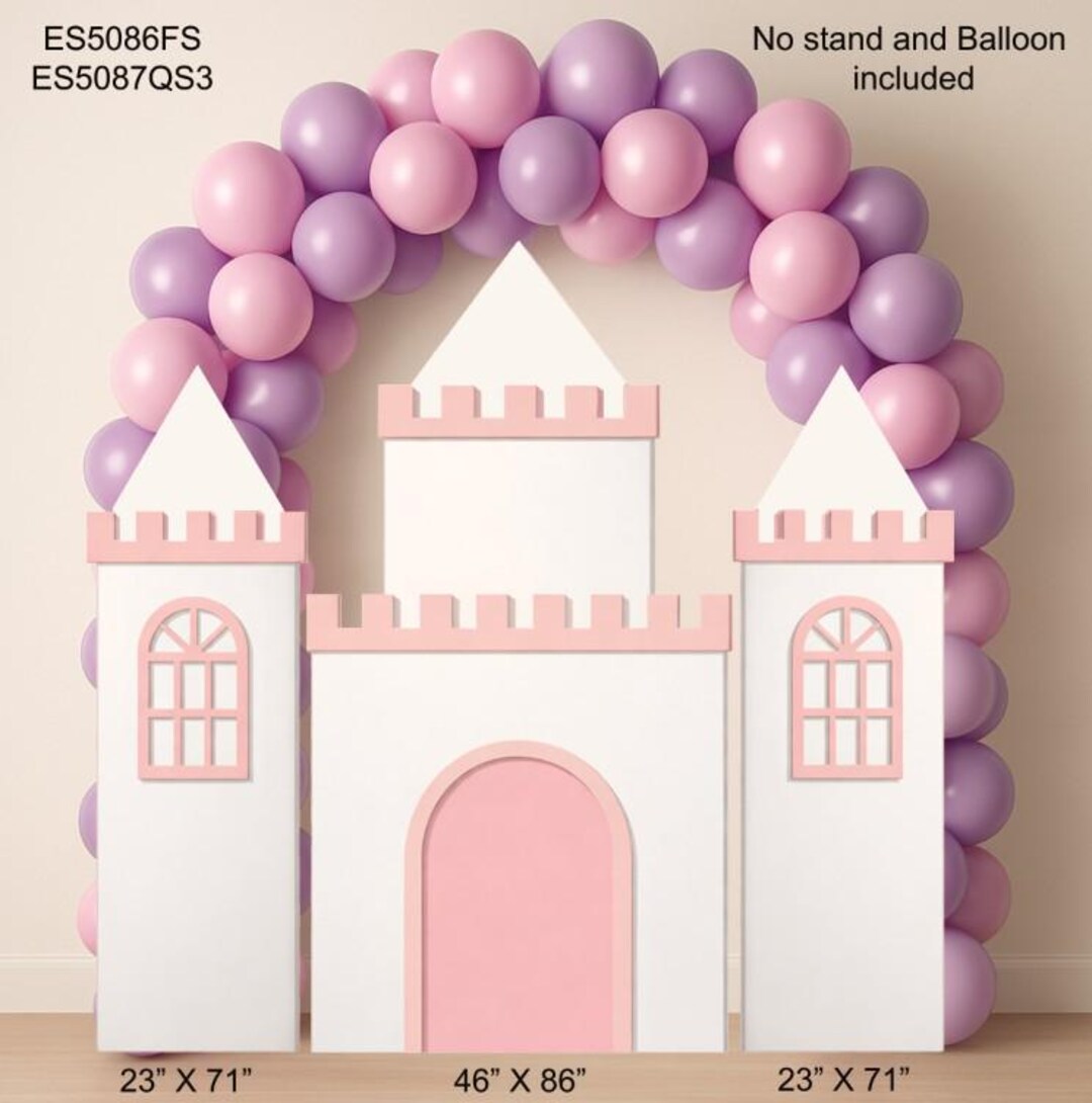 ES5086FS - ES5087QS3 Castle White and Pink Coroplast Cutouts Props ...