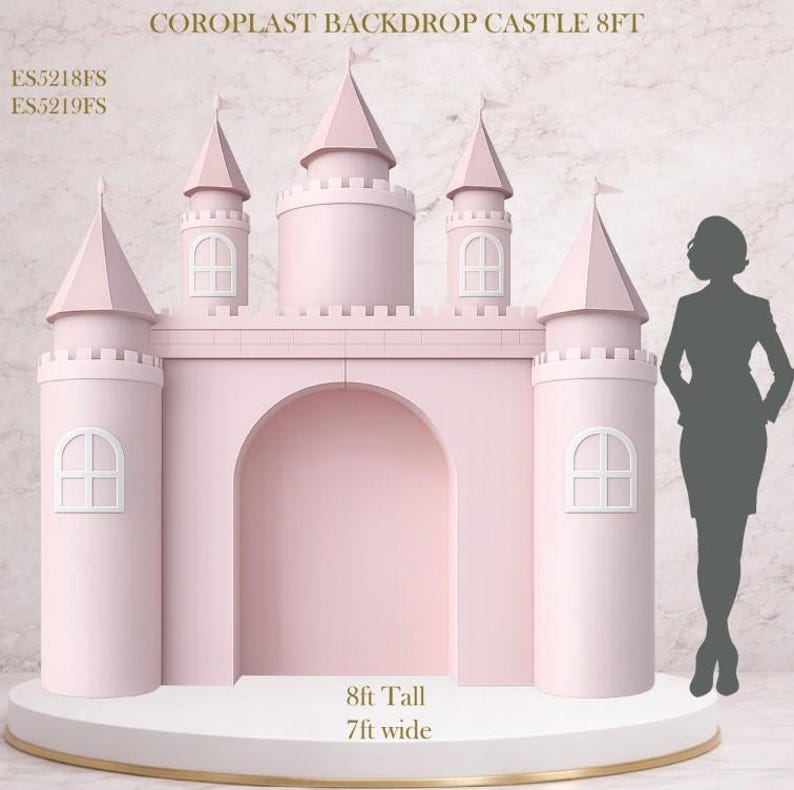 Princess Castle Arch Backdrop | Fairytale Castle Party Decor | Pink ...