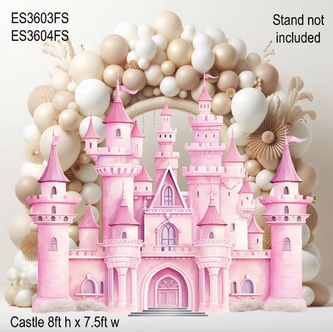 Castle Pink Watercolor 8ft X 8FT(ES3603FS)(ES36046FS), Props Party ...