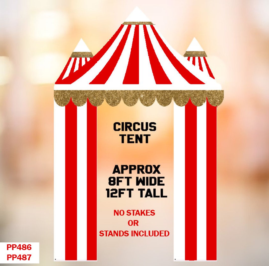 PP486FS - PP487FS Circus Tent 8ft X 12ft H Coroplast Cutouts Props ...