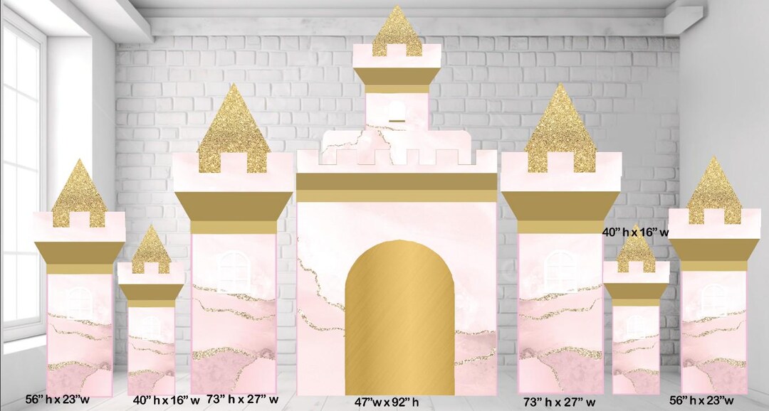 ES4085FS- ES4085FS - ES4086FS Princess Castle Pink Marble Coroplast ...