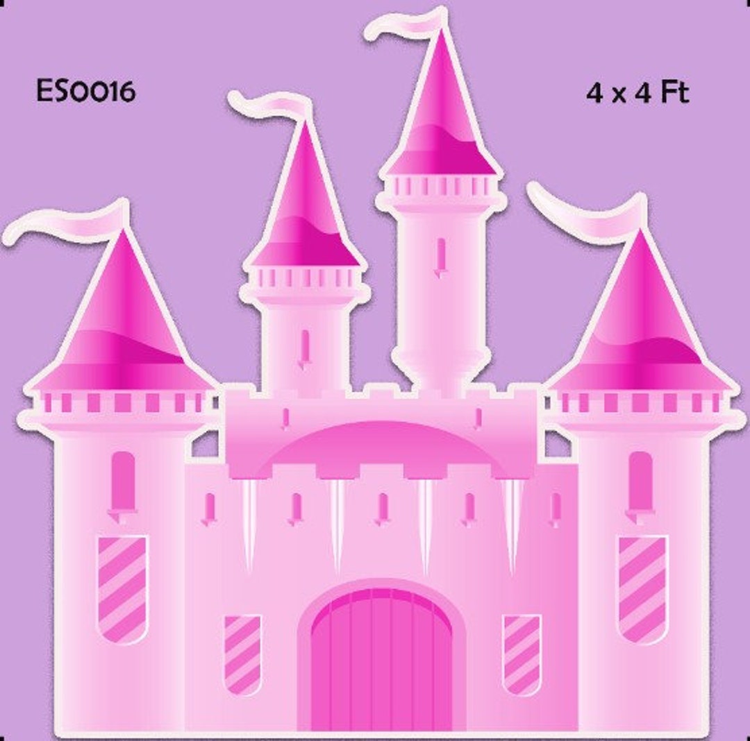Pink Princess Castle 4ft Coroplast Cutouts Props Party Decorations ( No ...