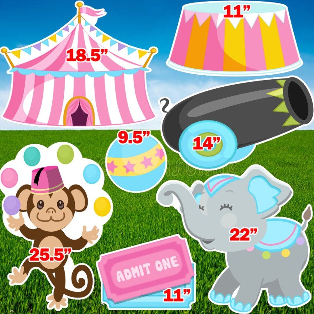 UP060HS Circus Pink Custom Order Coroplast Cutouts Props Party ...