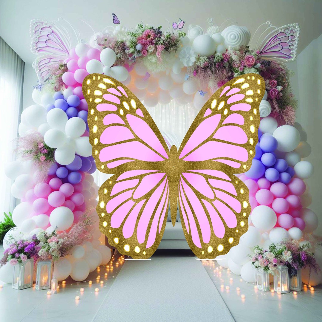 Butterfly 8ft Coroplast Cutouts Props Party Decorations ( No Stands or ...