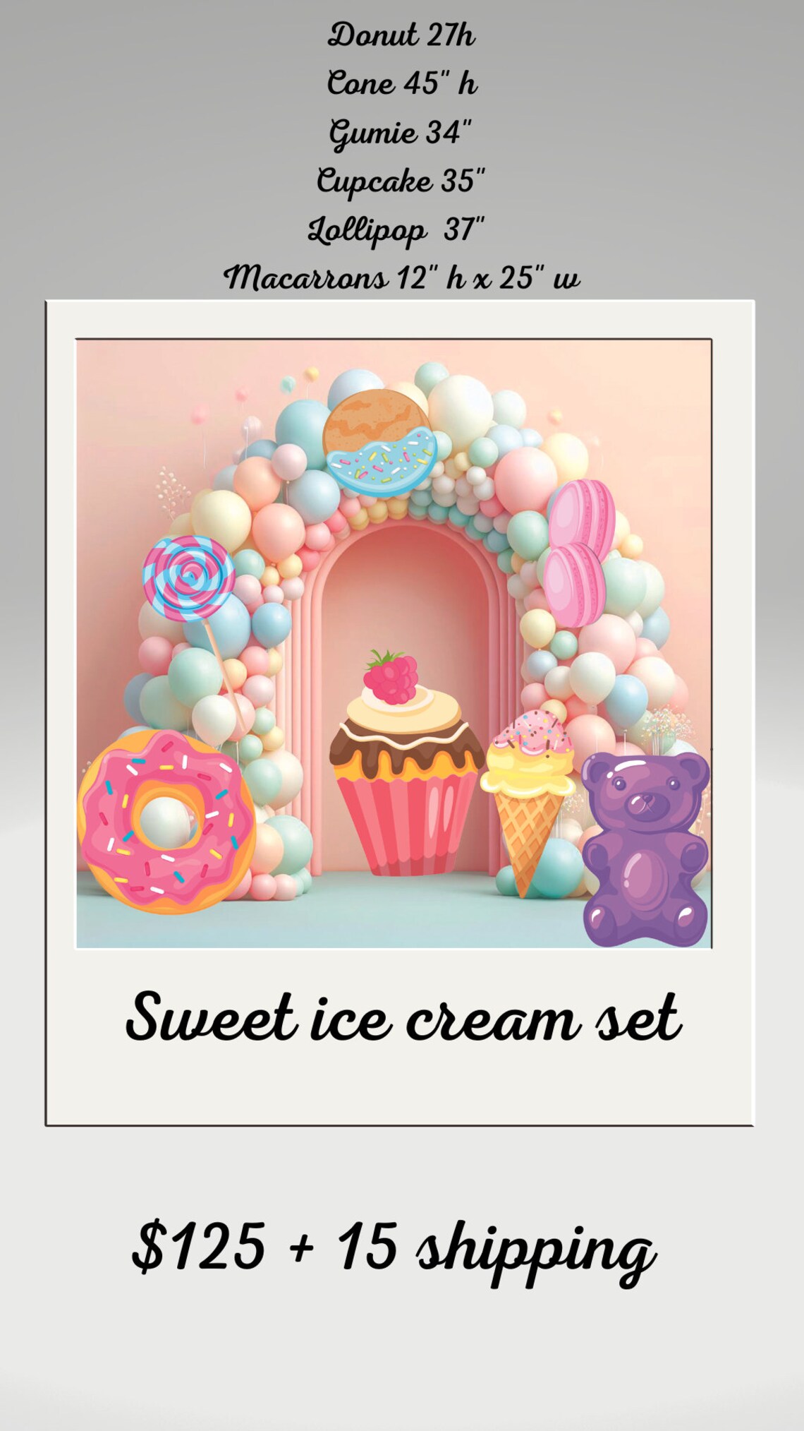 Sweet Ice Cream Coroplast Cutouts Props Party Decorations (no Stands or ...