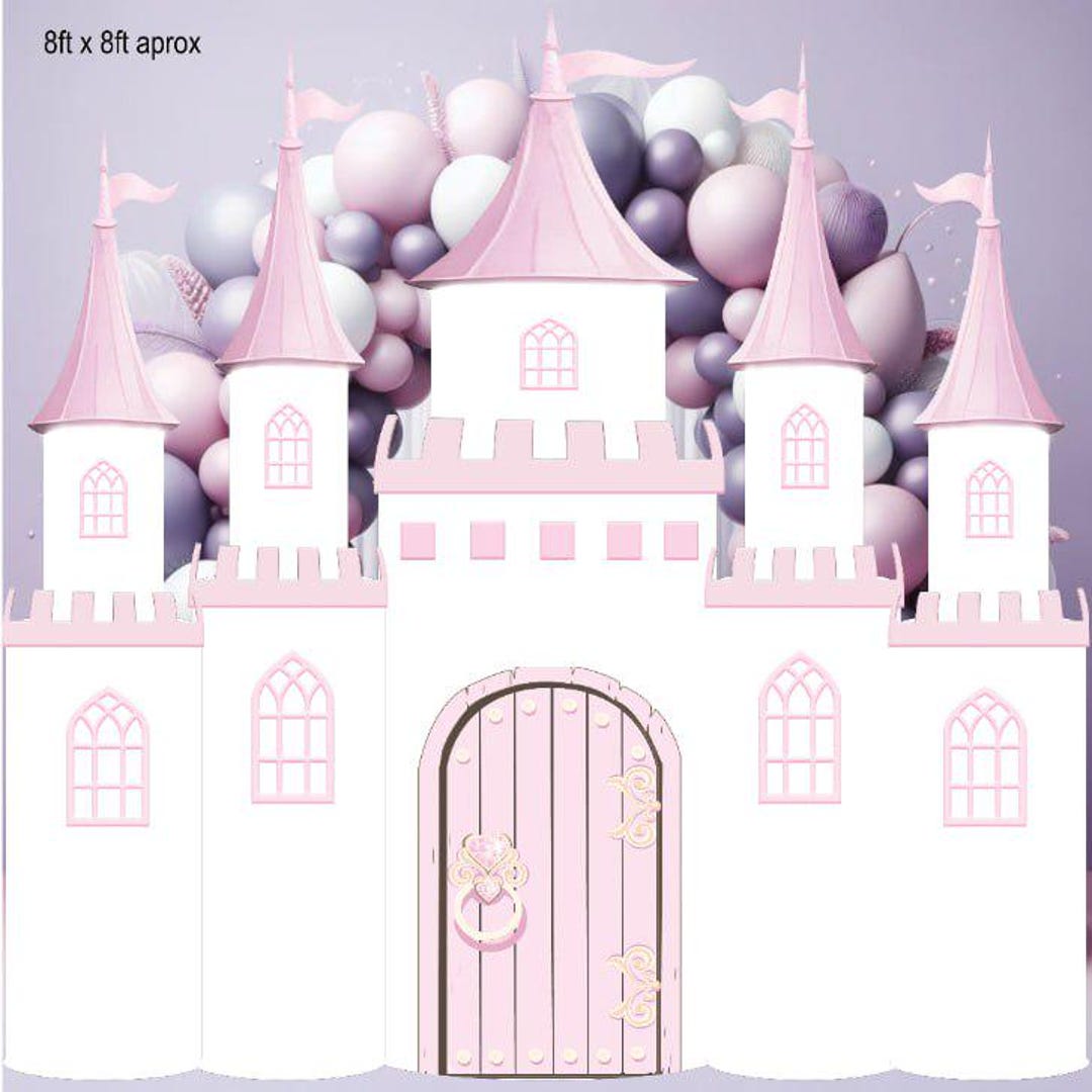 ES3778FS - ES3779FS Castle Pink and White 8ft X 8ft Approx, Coroplast ...