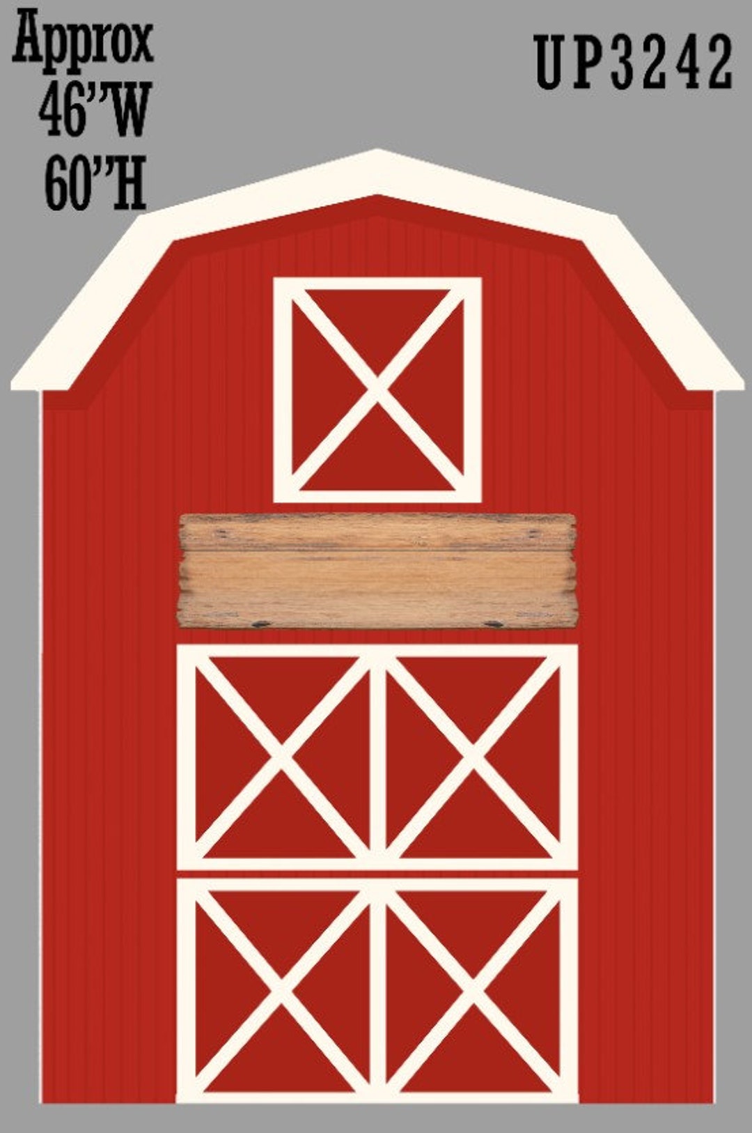 UP3246QS3 Red Barn Farm Custom Order Coroplast Cutouts Props Party ...
