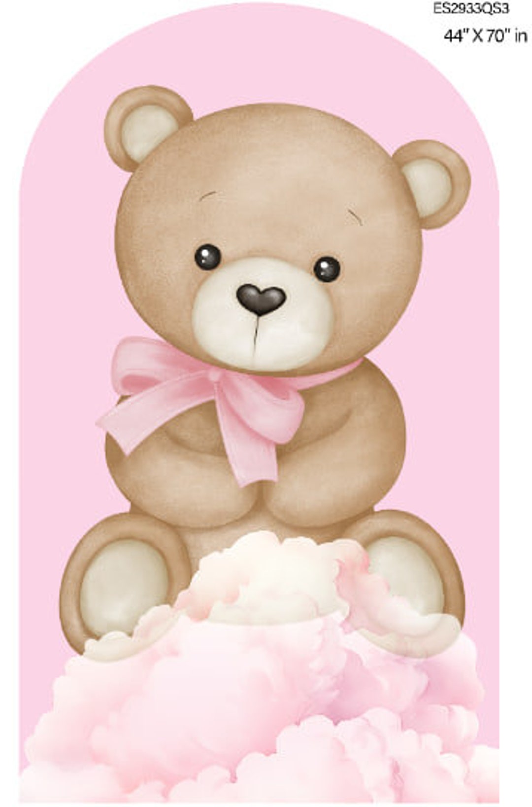 ES2933QS3 Bear Pink Girl 44 Inch X 70 Inch Custom Order Coroplast ...