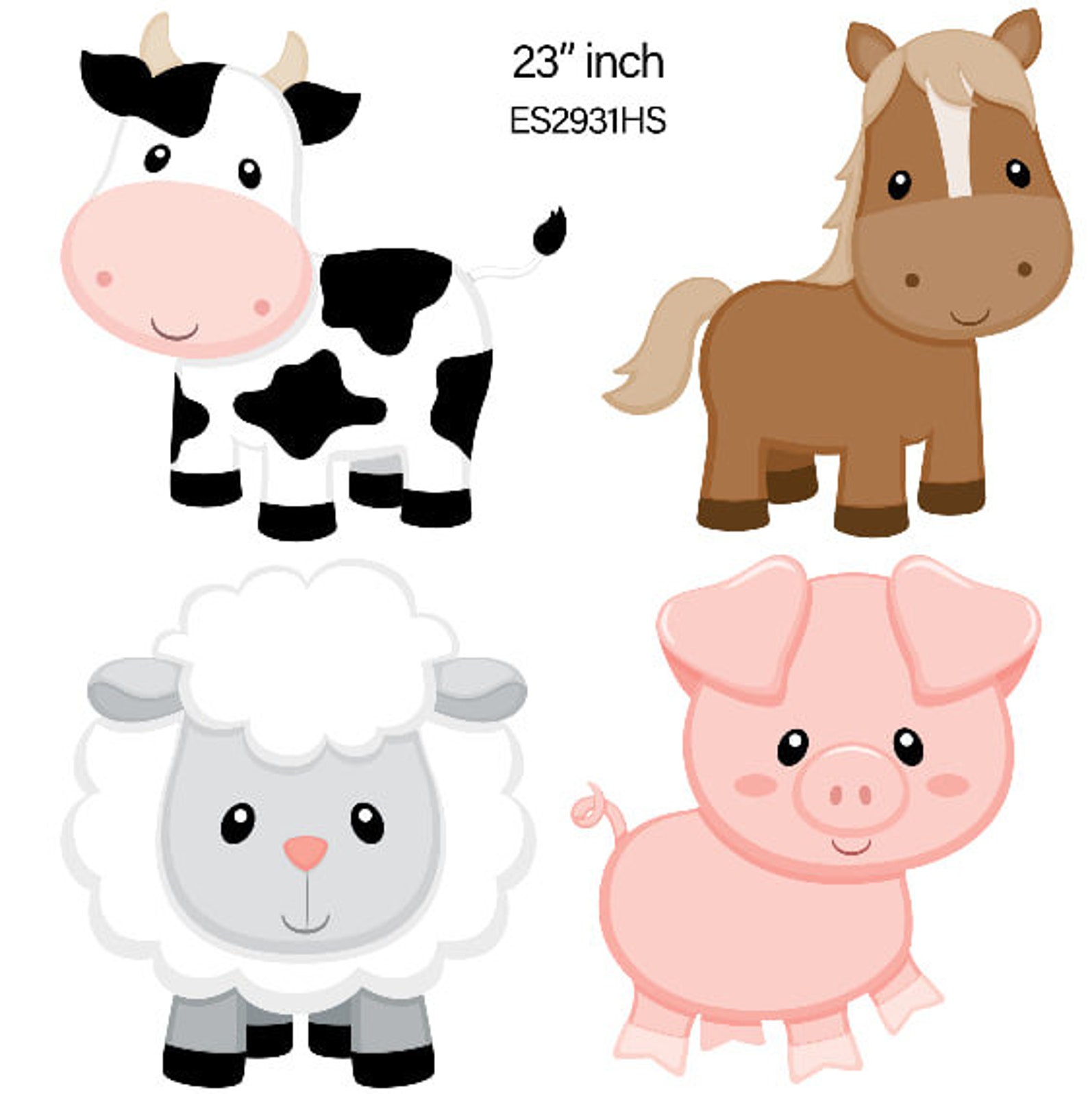 ES2932HS Animals Farm Custom Order Coroplast Cutouts Props Party ...