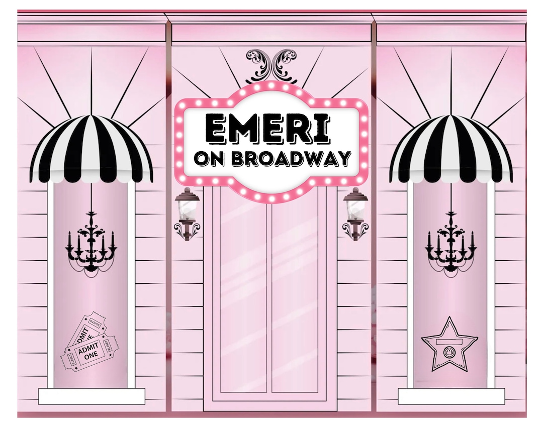 Backdrop Broadway 8ft H X 10ft W, 3 Buildings 8ft Approx Each Coroplast ...