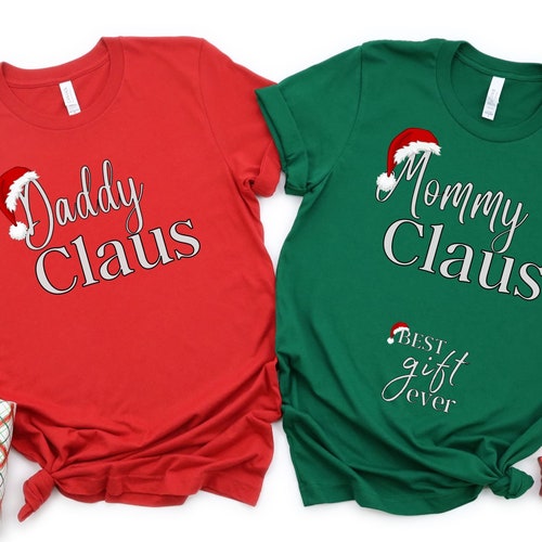 Christmas Pregnancy Announcement Shirts Couple Shirt Set Etsy