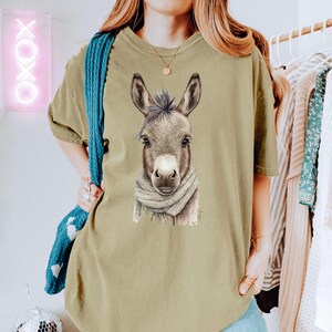 Comfort Colors Cute Animal Tshirt Donkey T Shirt Donkey Lover T Shirt Farm Animals T-shirt ...
