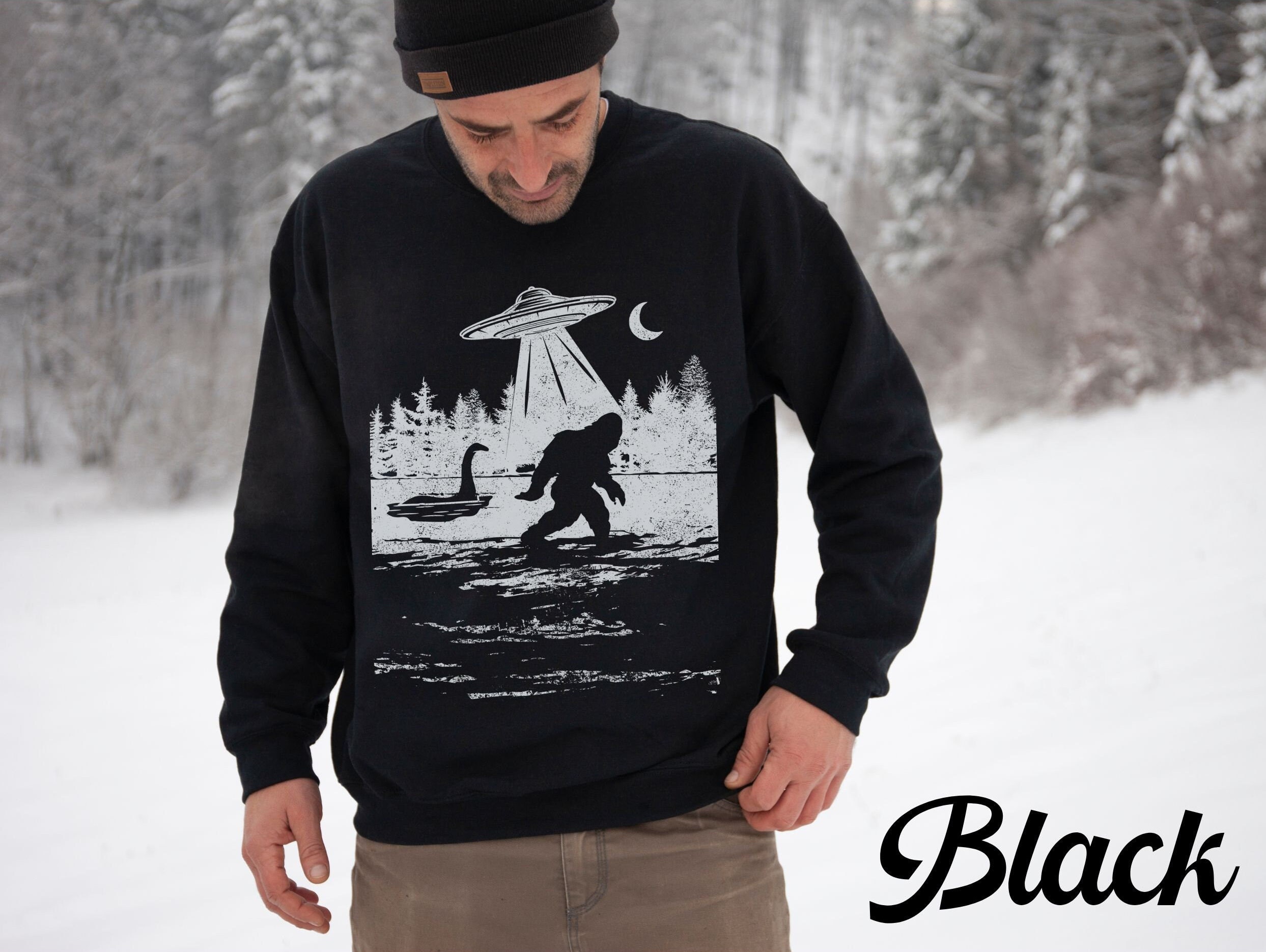 Bigfoot Sweathirt Sasquatch Shirt Hiking Sweatshirt Yeti Shirt - Etsy