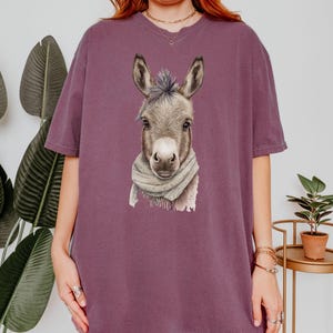 Comfort Colors Cute Animal Tshirt Donkey T Shirt Donkey Lover T Shirt Farm Animals T-shirt ...