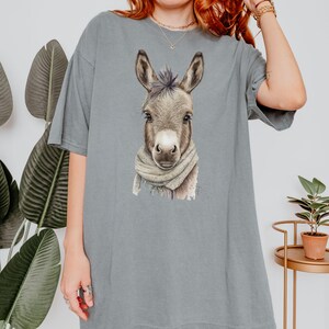 Comfort Colors Cute Animal Tshirt Donkey T Shirt Donkey Lover T Shirt Farm Animals T-shirt ...