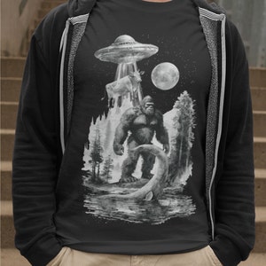 Big Foot Loch Ness Alien Shirt, Sasquatch Tshirt, Alien Shirt UFO ...