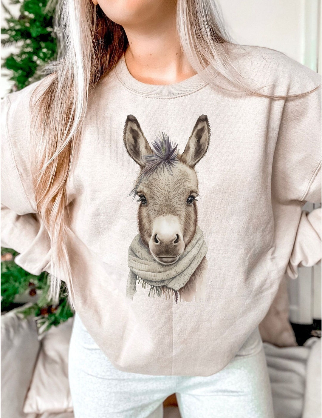 Donkey Shirt, Donkey Lover Sweatshirt, Farm Animals Sweater Donkey ...