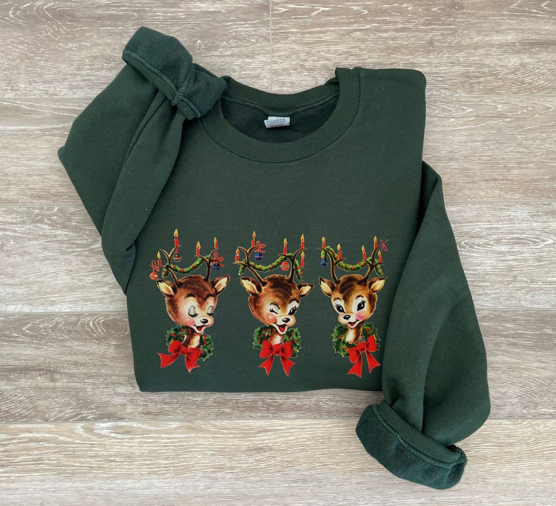 Vintage Rudolph Christmas Sweatshirt, Reindeer Christmas Sweater ...