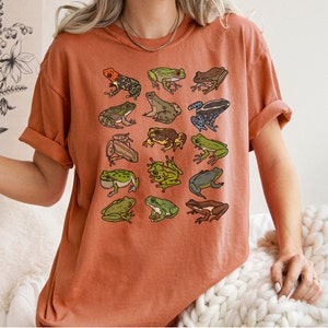 Frog T-shirt Cottagecore Frog Tshirt I Love Frogs T Shirt Cute Frog ...