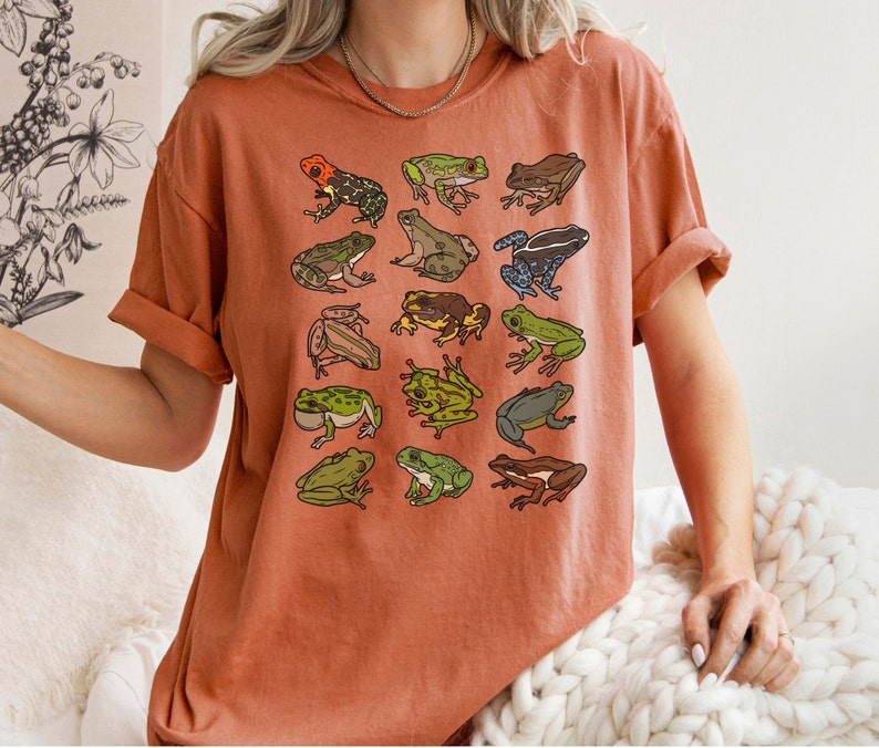 Frog T-shirt Cottagecore Frog Tshirt I Love Frogs T Shirt Cute Frog ...