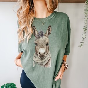 Comfort Colors Cute Animal Tshirt Donkey T Shirt Donkey Lover T Shirt Farm Animals T-shirt ...