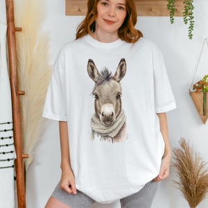 Comfort Colors Cute Animal Tshirt Donkey T Shirt Donkey Lover T Shirt Farm Animals T-shirt ...
