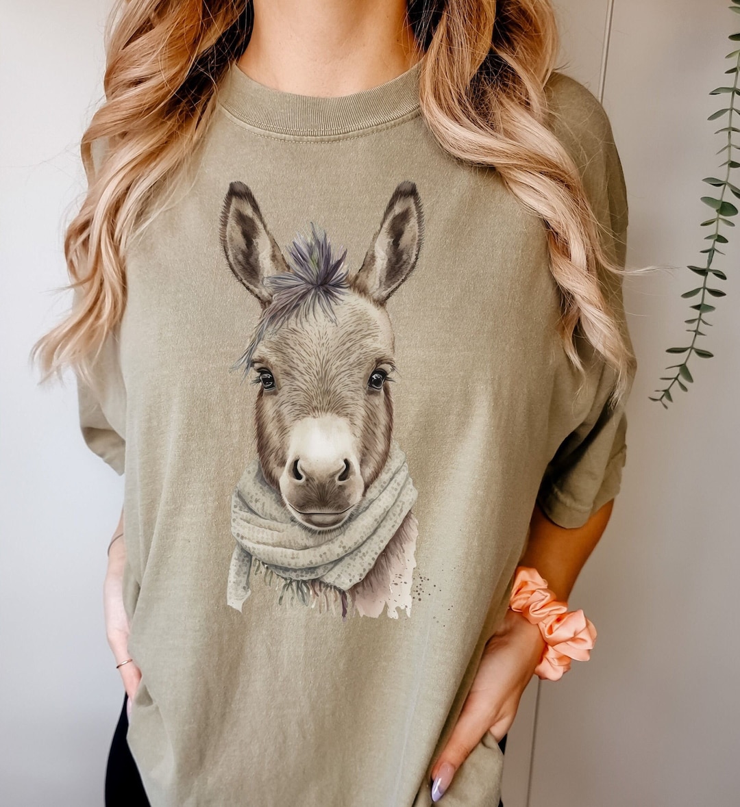 Comfort Colors Cute Animal Tshirt Donkey T Shirt Donkey Lover T Shirt ...