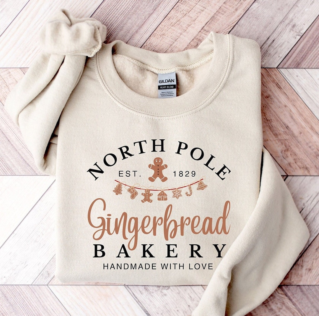 Christmas Sweatshirt, Gingerbread Bakery Shirt, Gingerbread Sweater ...