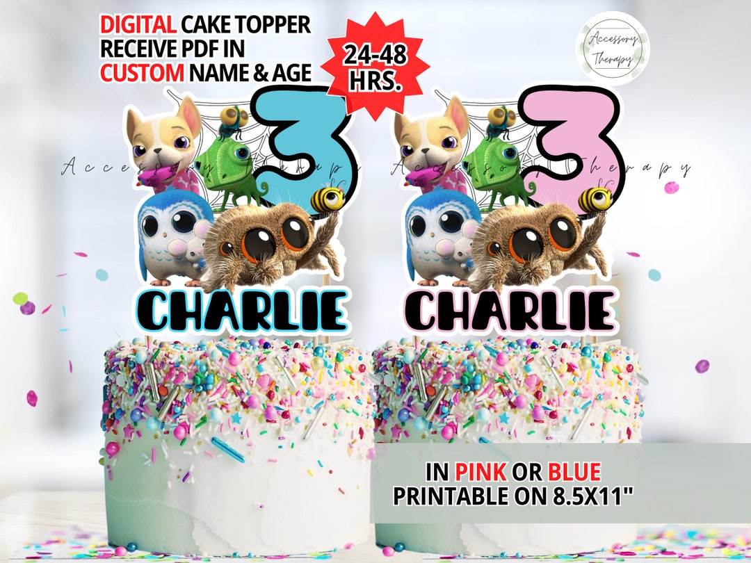 Lucas the Spider Cartoonito, DIGITAL Customized Cake Topper Birthday ...