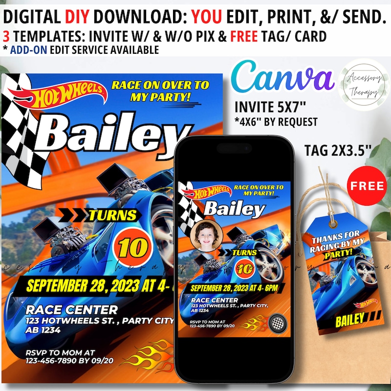 Hot Wheels Thank You - Etsy