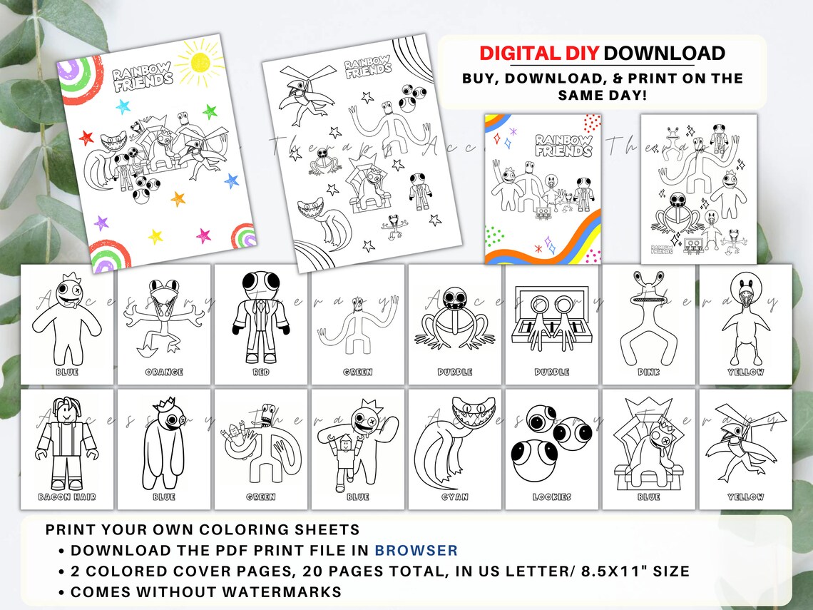Updated Latest Chapter 2 Rainbow Group, DIY/ Print Your Own Coloring ...