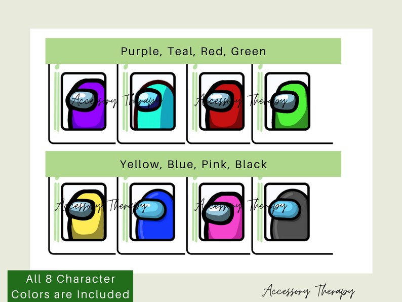 Among Us Access Swipe Card All 8 Colors 8 Name Tag ID Tag - Etsy