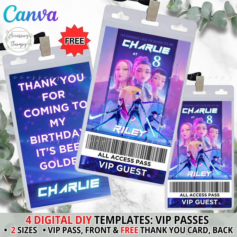 Huntrix Vip Passes - Etsy