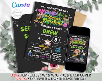 My Singing Monsters Birthday Invitation - Etsy