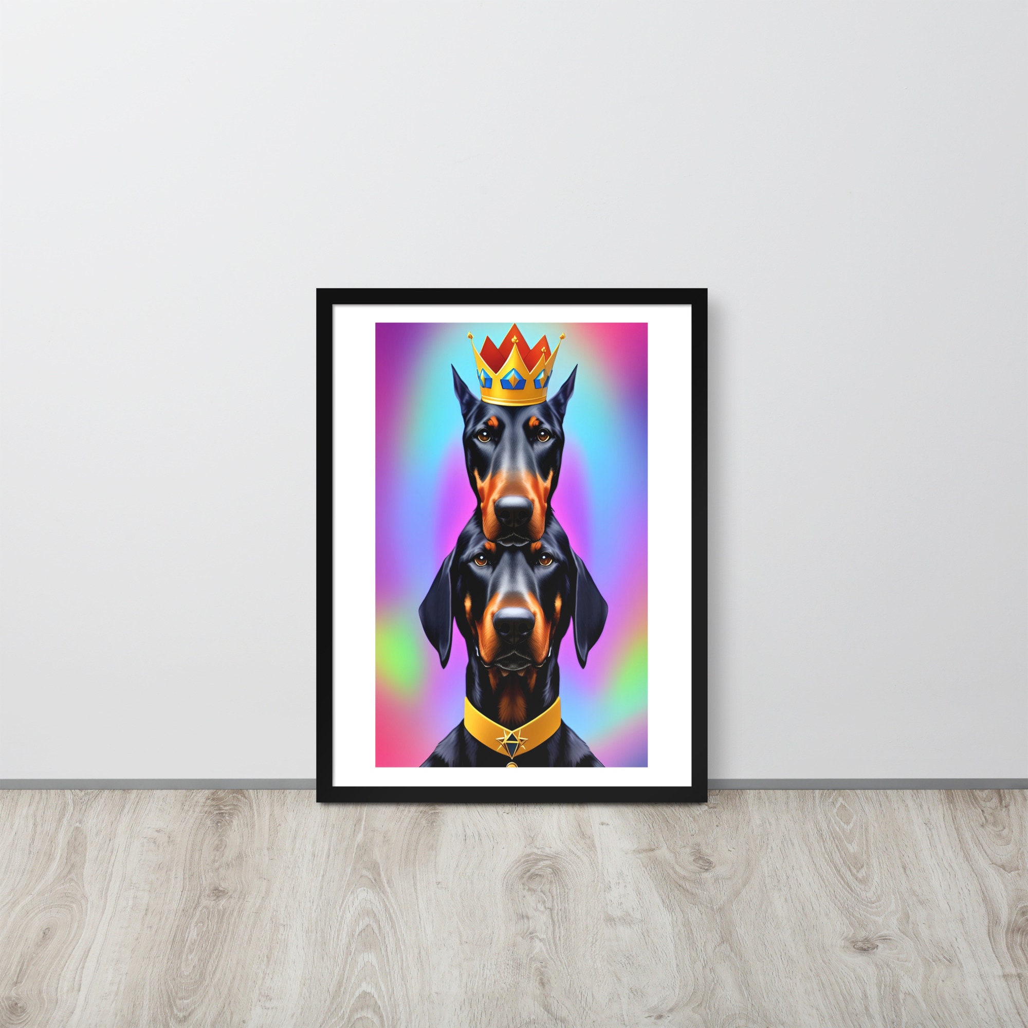 Dobermans Portrait. Wall Art, Mystical Art, Animal Art, Pet Art, Wall ...