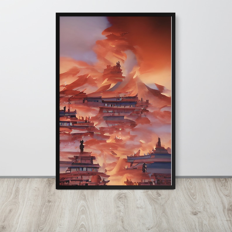Fire Nation, Avatar Fire Nation, Wall Art, Wall Decor, Art, Framed ...