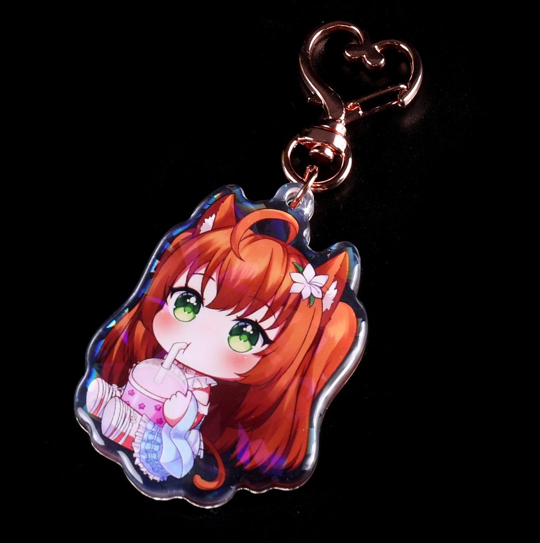 Lowwfee/loaf Catgirl Vtuber Keychain - Etsy