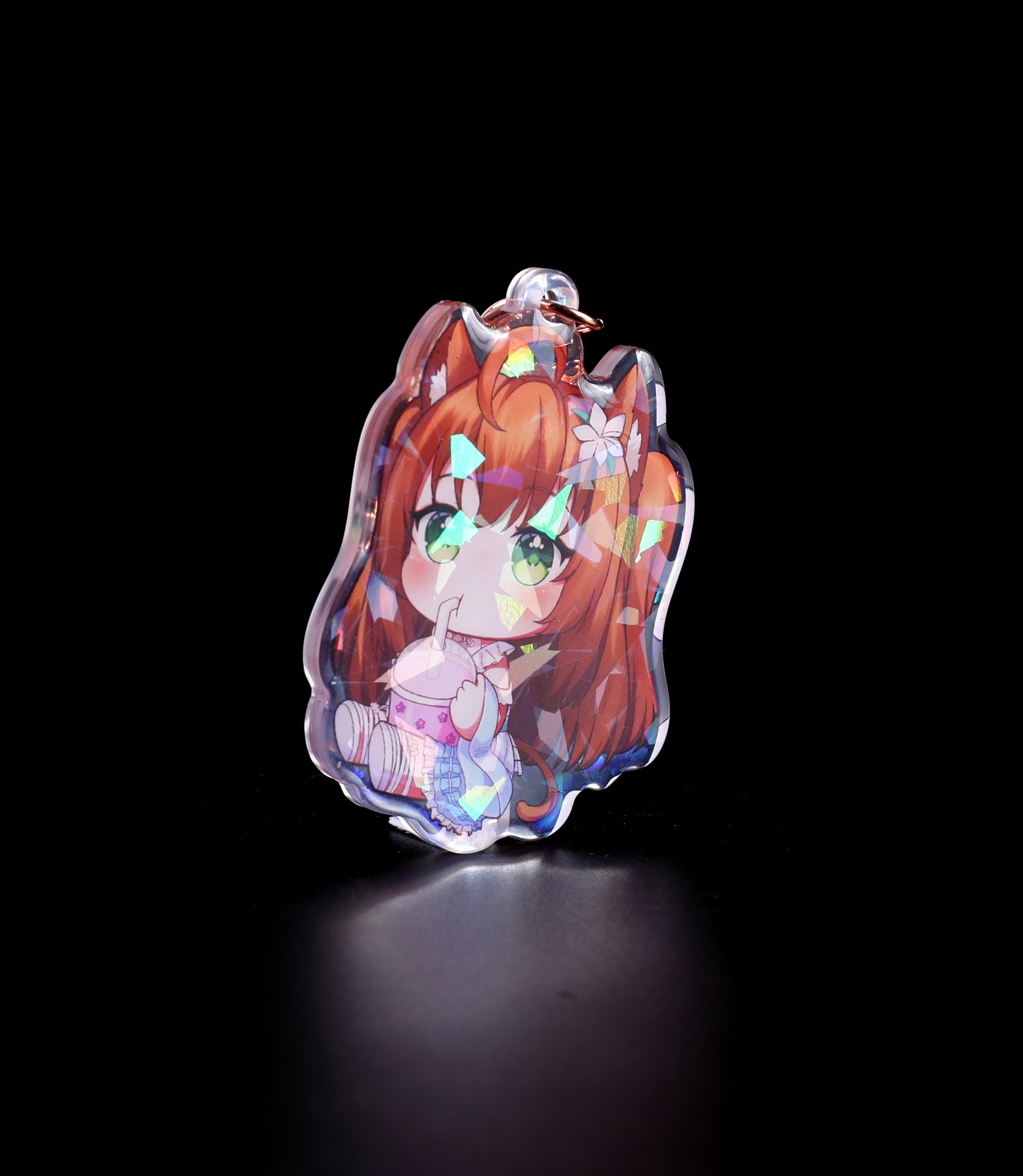 Lowwfee/loaf Catgirl Vtuber Keychain - Etsy
