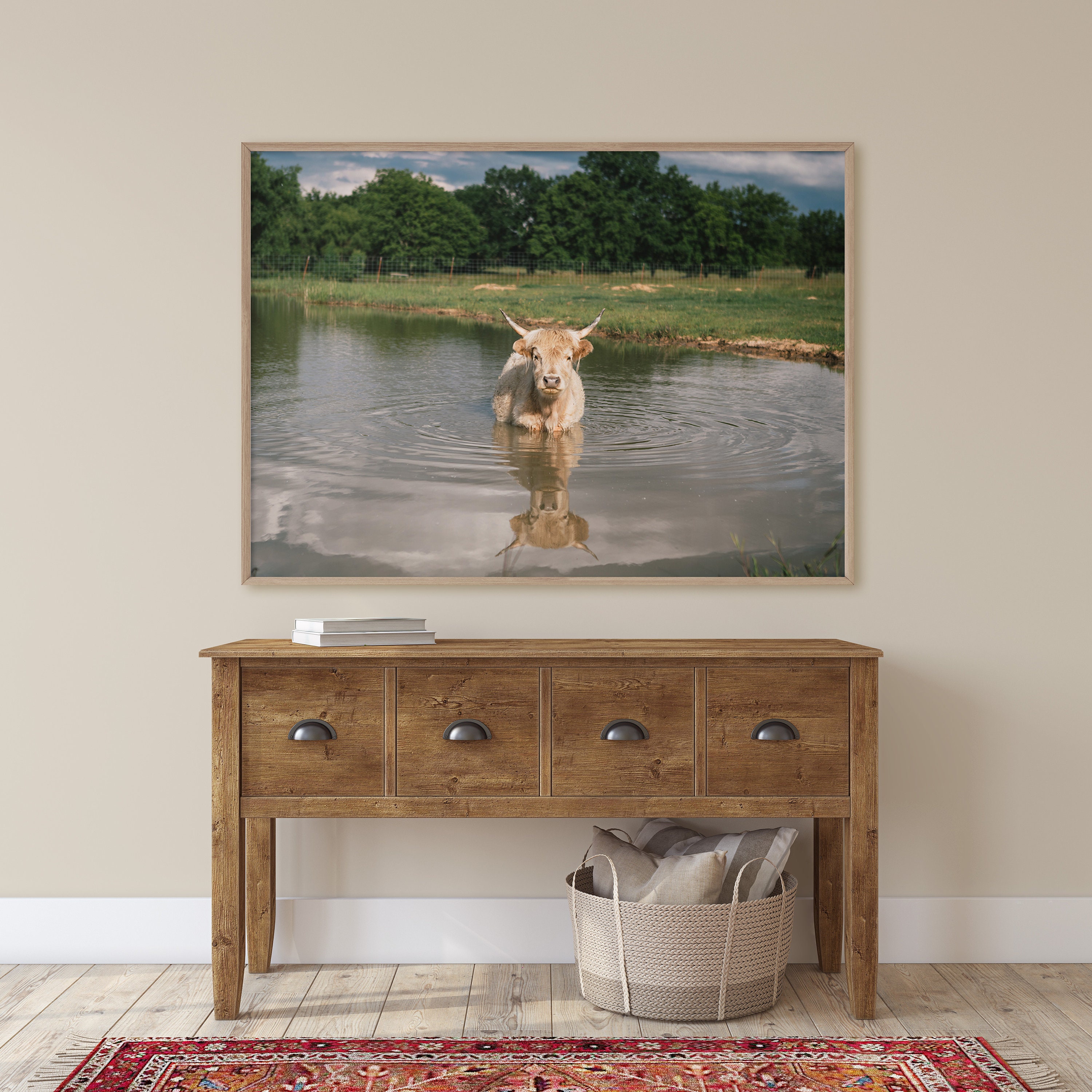 Highland Cow, Digital Download, Fuzzy Cow, Cow With Horns, Printable ...