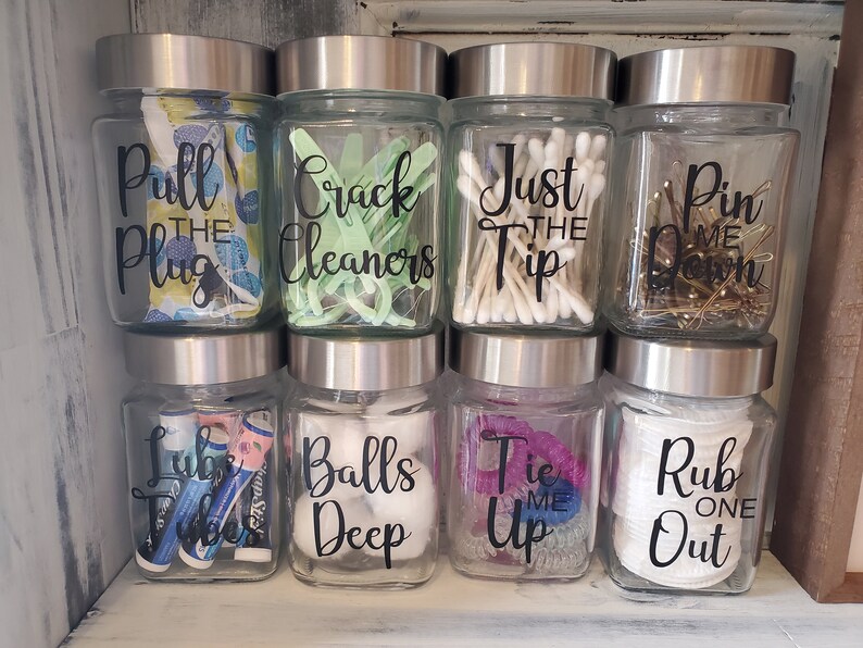 Funny Bathroom Jars - Etsy