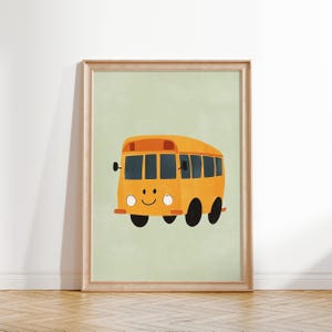 School Bus Wall Art, Kids Room Decor, Nursery Printable Poster ...