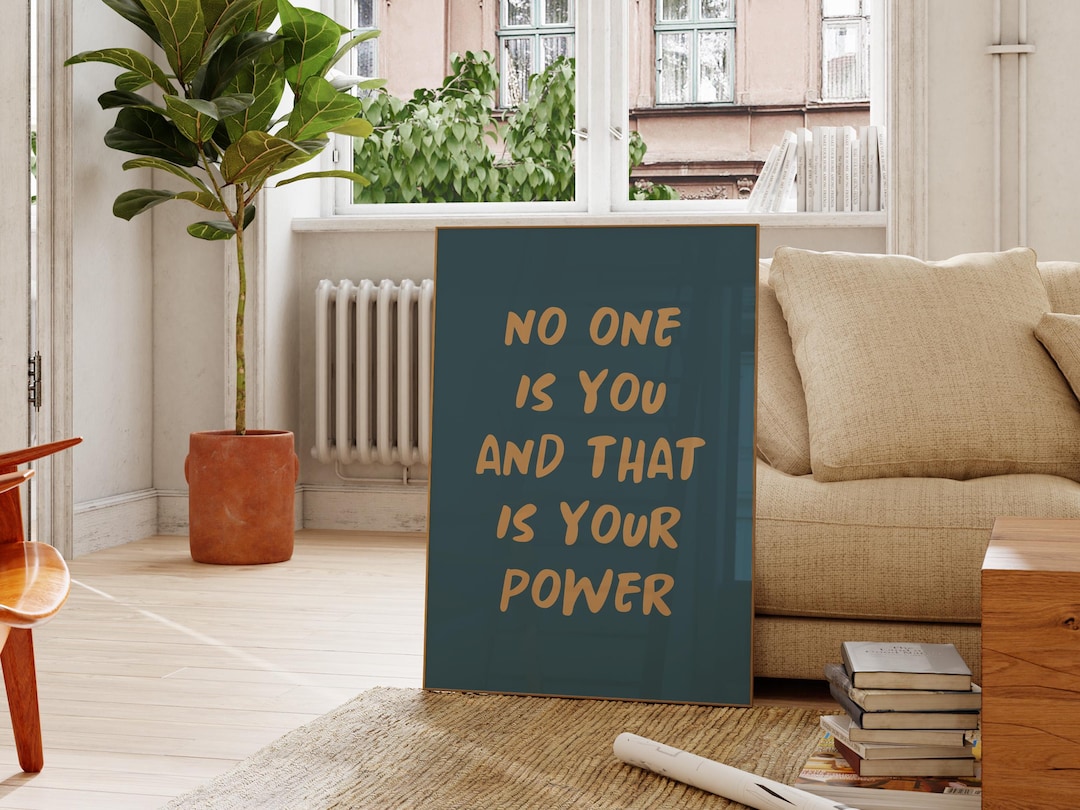 No One is You Inspirational Quote Poster, Motivational Wall Art ...