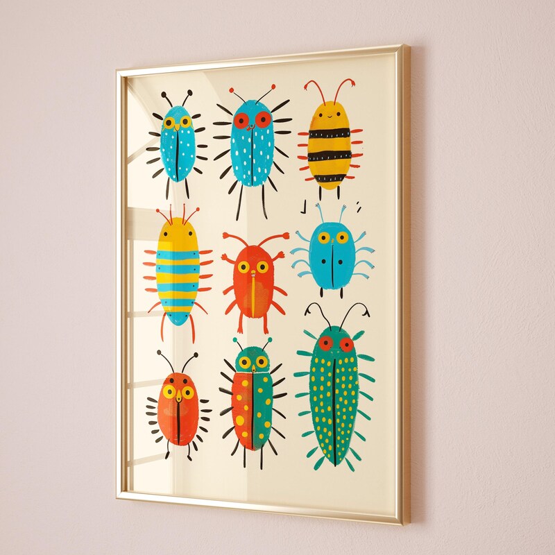 Kid Wall Art Insect - Etsy