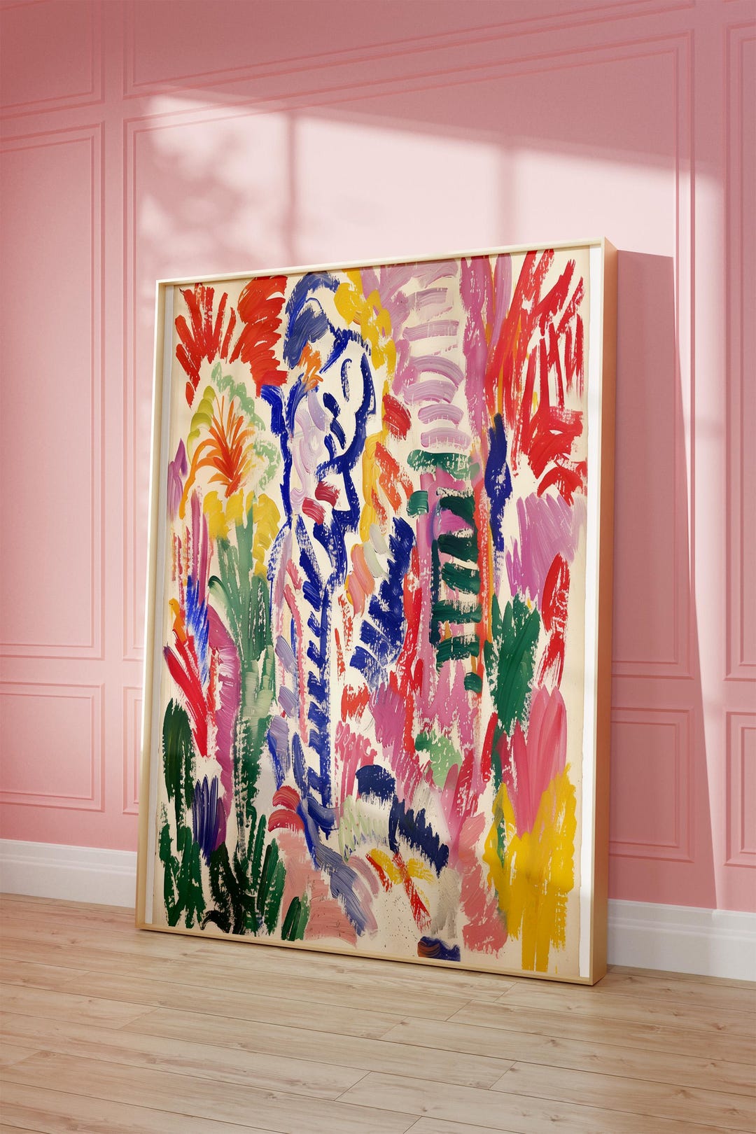 Colorful Abstract Expressionist Wall Art, Vibrant Modern Art Print ...