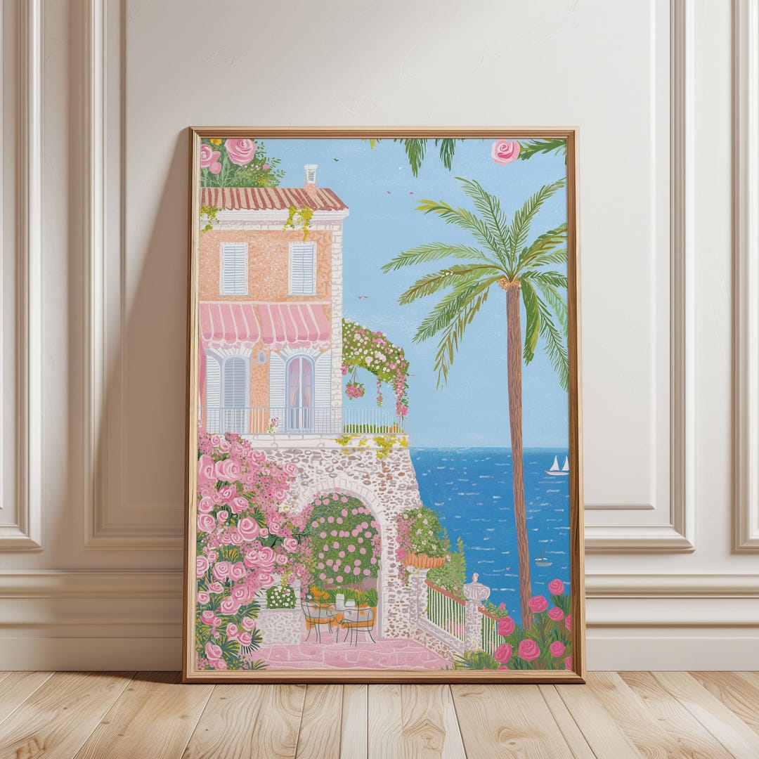 Italian Riviera Art, Portofino Print, Mediterranean Sea Digital ...