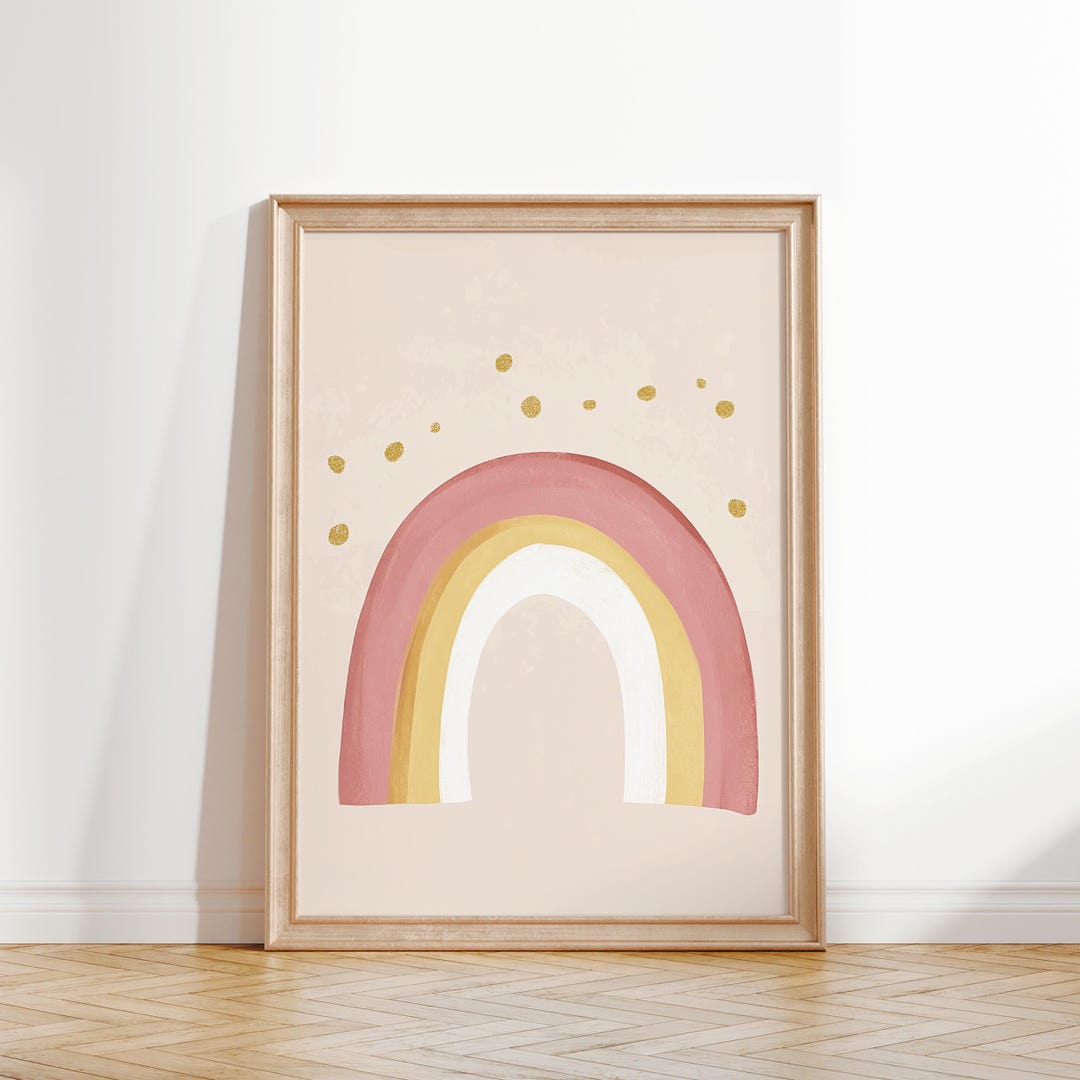 Rainbow Wall Art, Nursery Print, Kids Room Decor, Colorful Rainbow ...