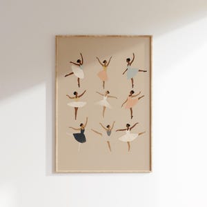 Ballet Dancers Wall Art | Diverse Ballerina Print | Girls Room Decor ...