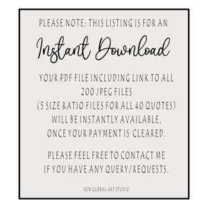 40 Printable Quotes Bundle, Printable Wall Art, Digital Download ...