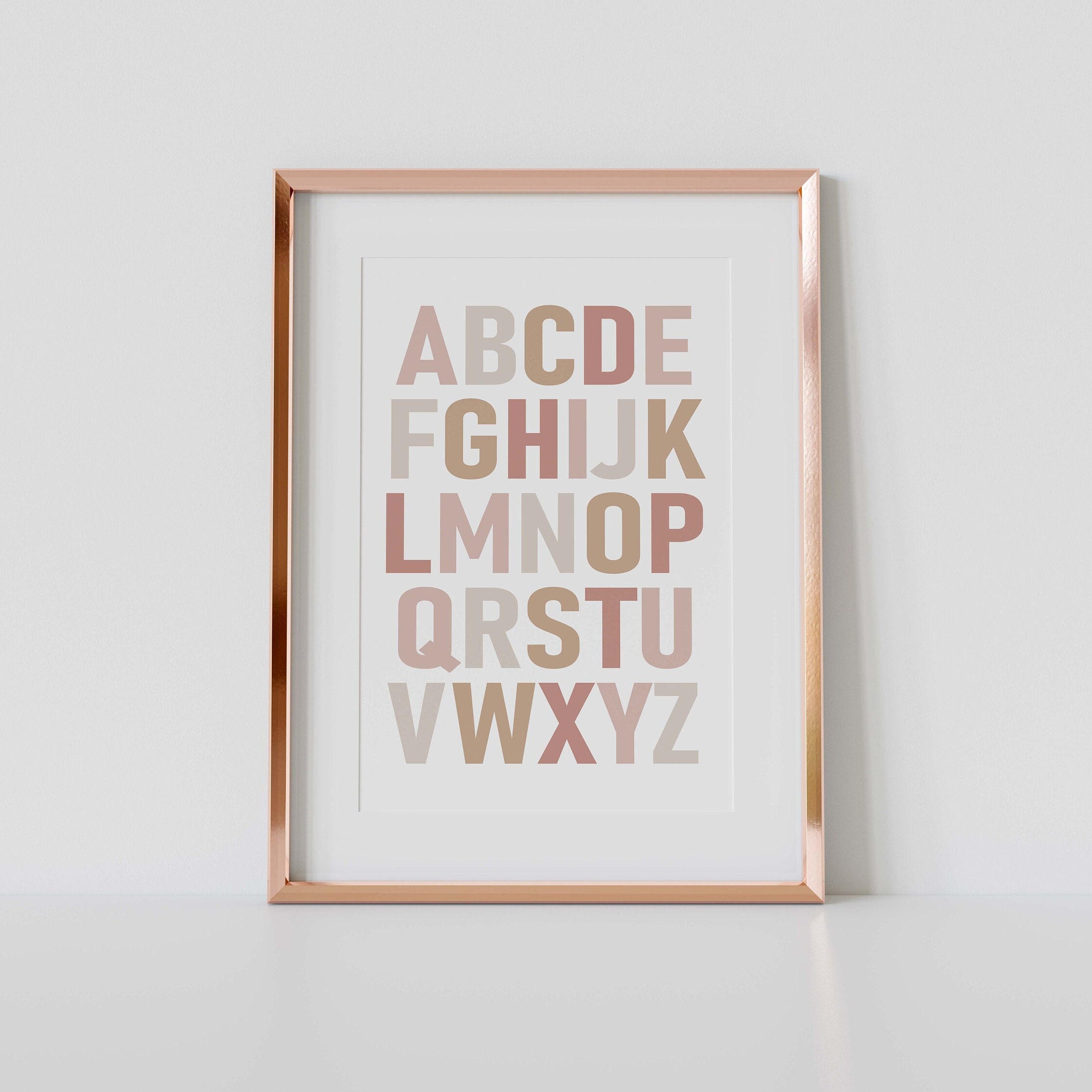 Boho Alphabet Poster, Alphabet Print, Neutral ABC, Printable ...